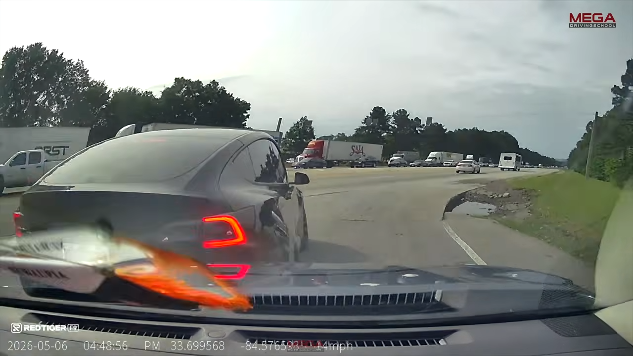 She thought she had time then turned left into my lane
