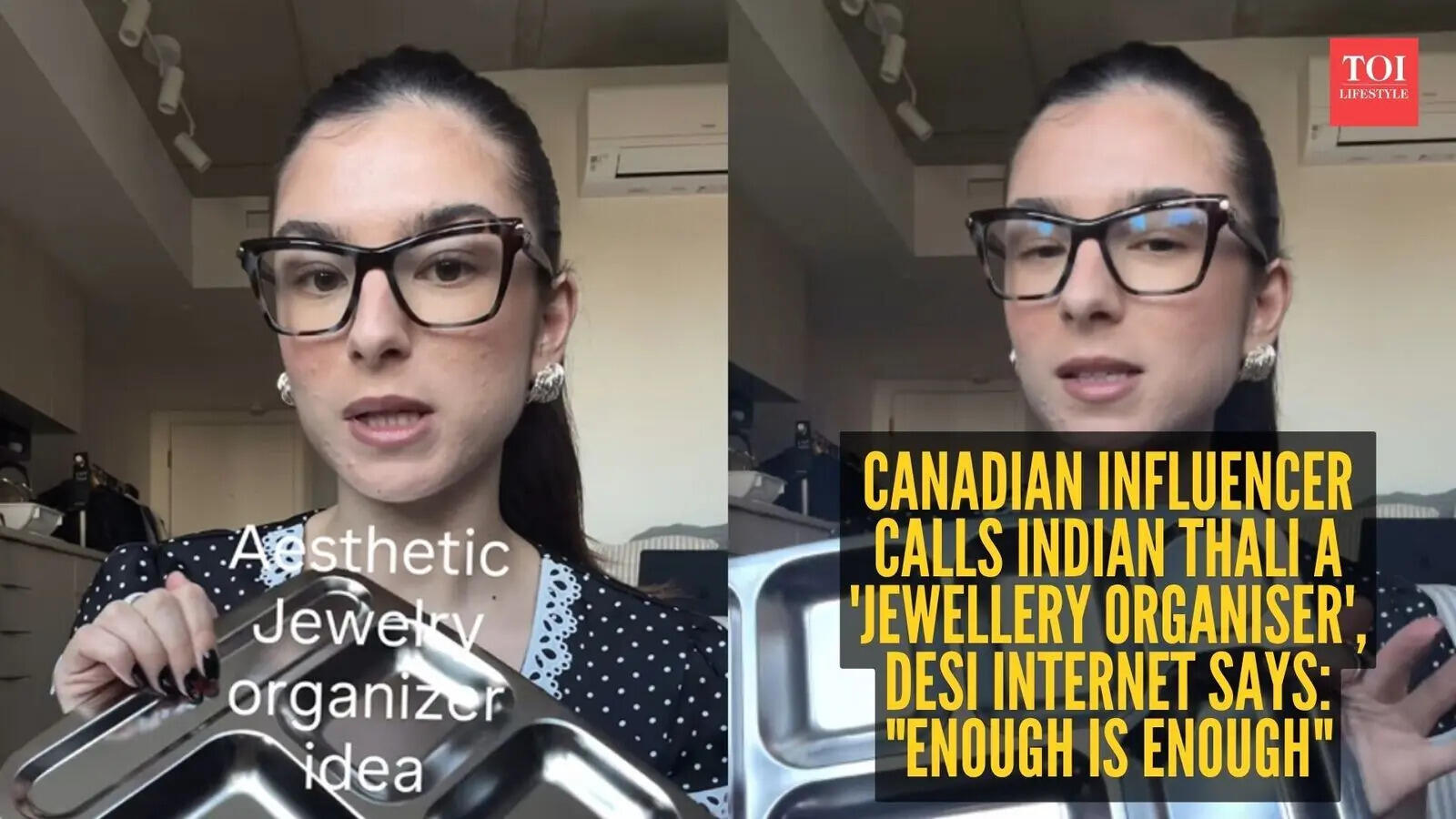 Canadian woman uses an Indian thali as a jewellery organiser, and the ...
