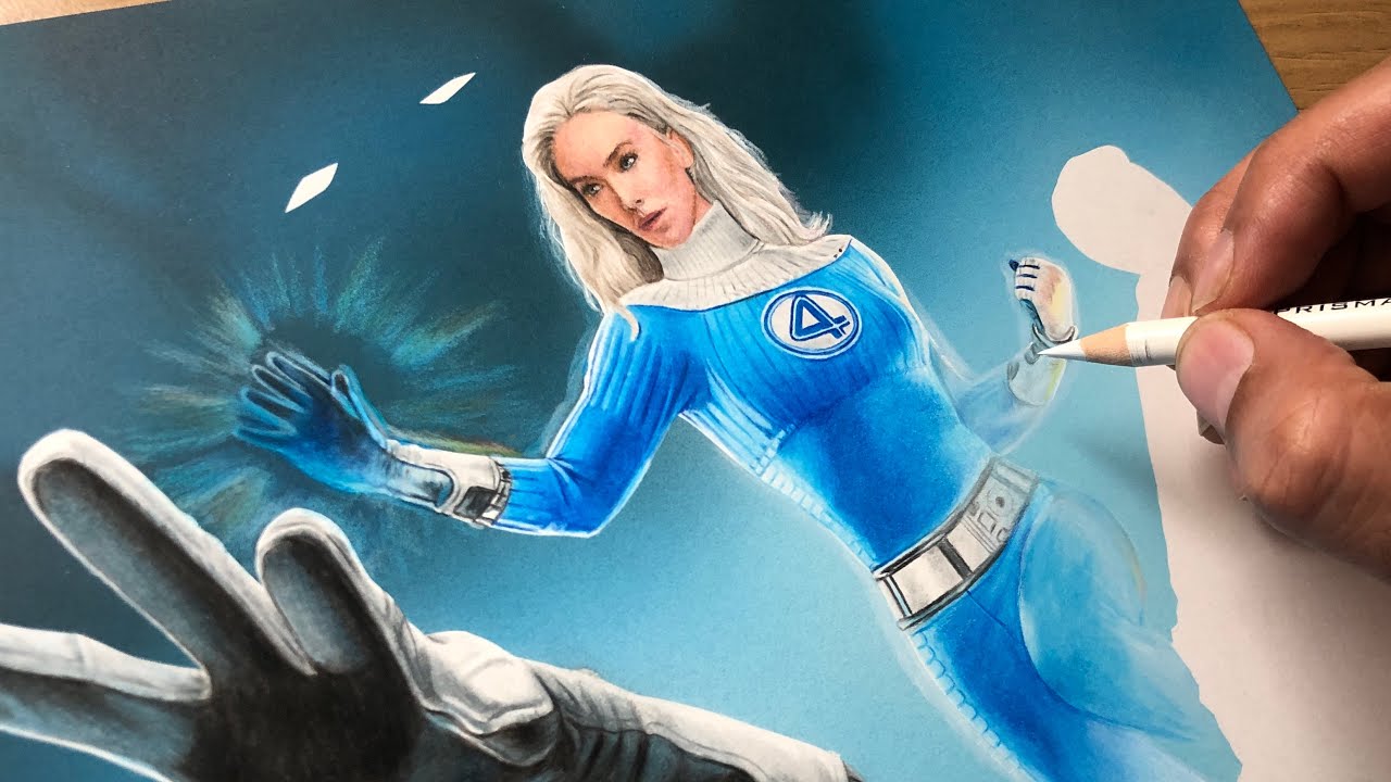 Fantastic Four 2025 Sue Storm drawing timelapse part 2 revealed
