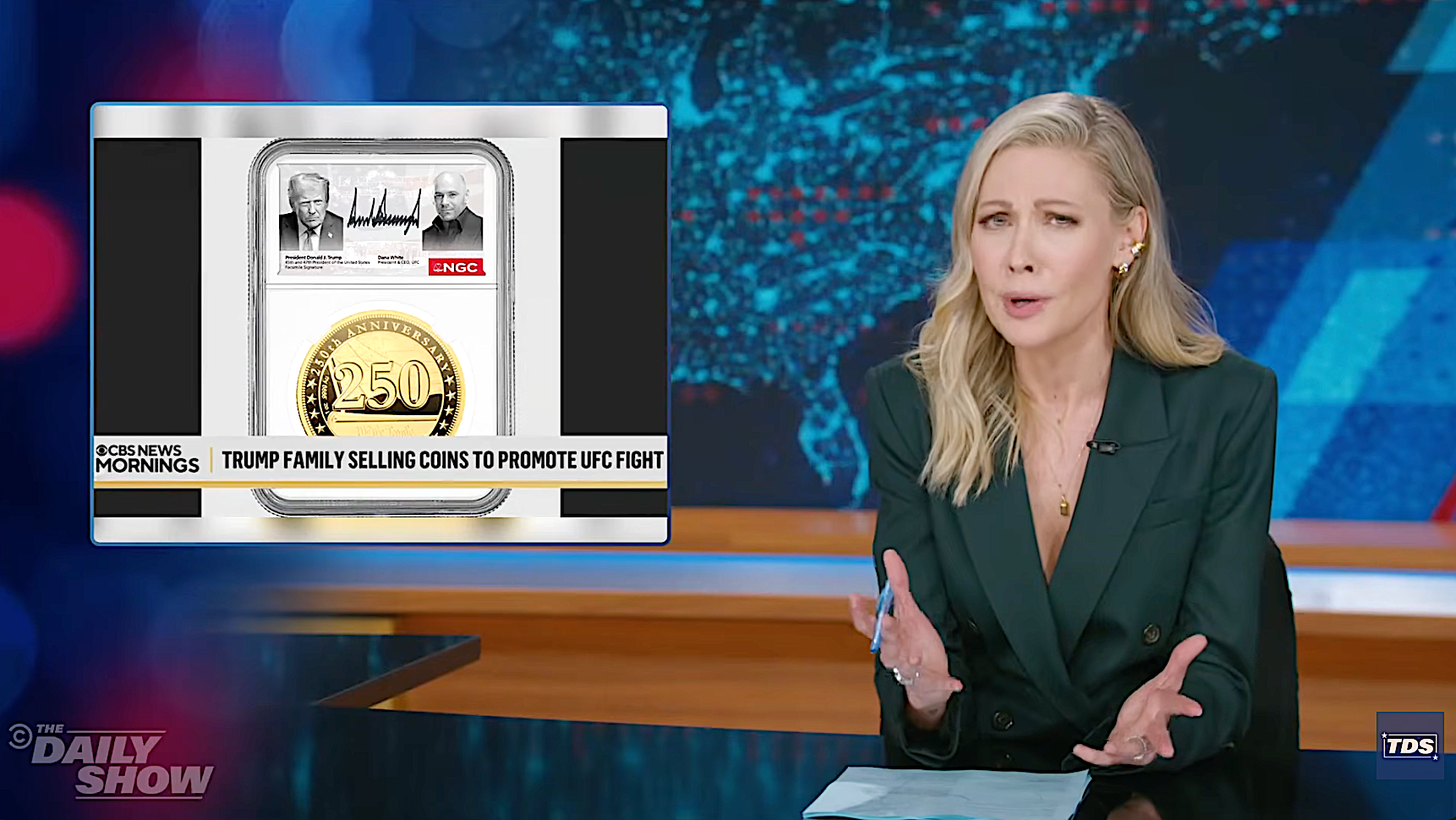 Desi Lydic says a 'tramp stamp' might be more fitting for Trump's ...