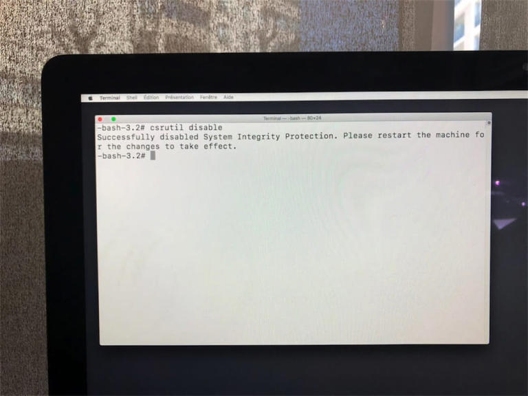 macOS 27 Golden Gate : l'installation bute parfois sur le SIP