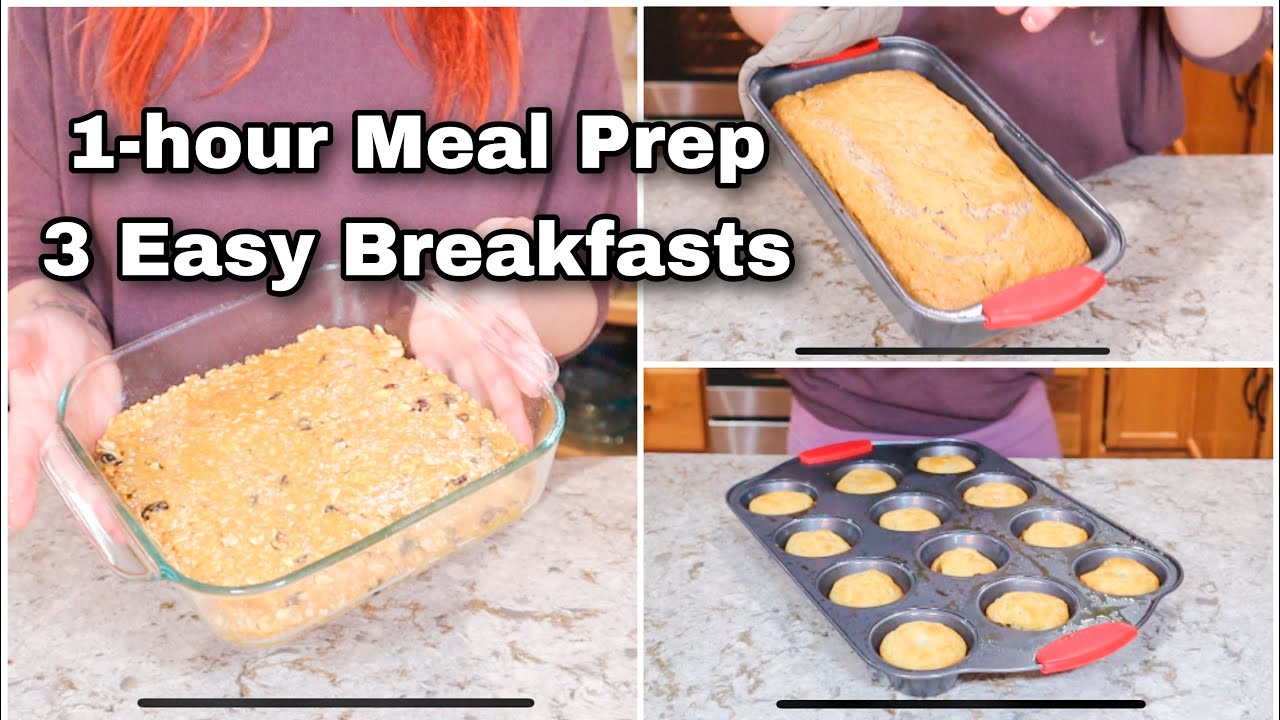 1 hour meal prep | 3 easy breakfasts you can make ahead for just $13.75 ...