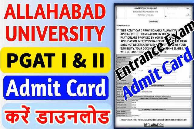 Admit card released for Allahabad University PGAT 2026
