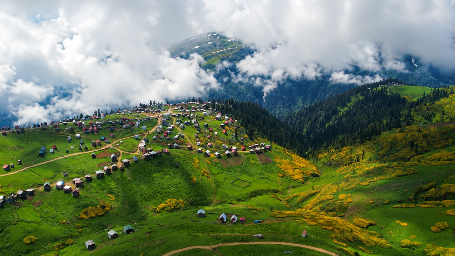 A village hidden above the clouds