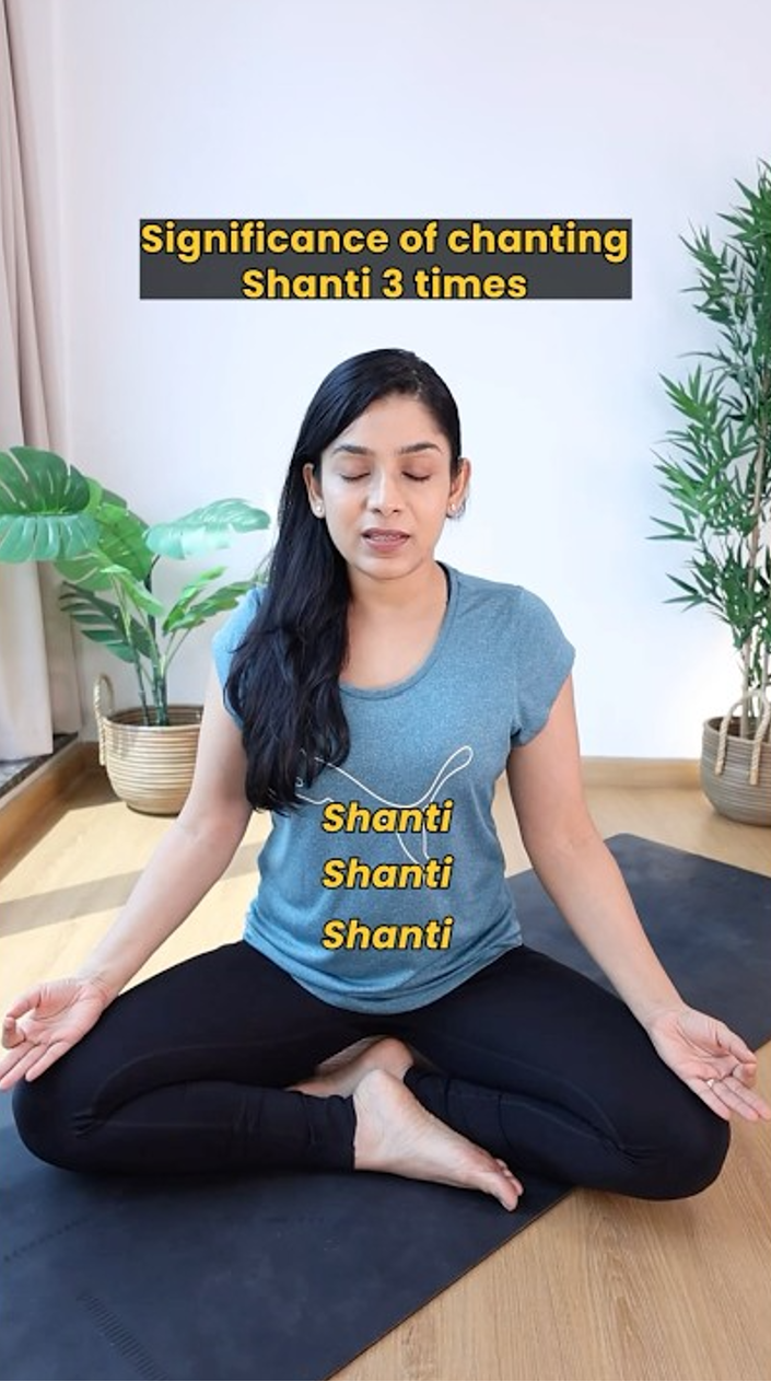 Why chant shanti three times in yoga practice