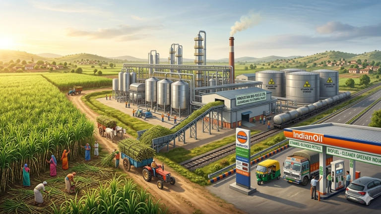 How sugarcane becomes ethanol fuel: A 10-step journey