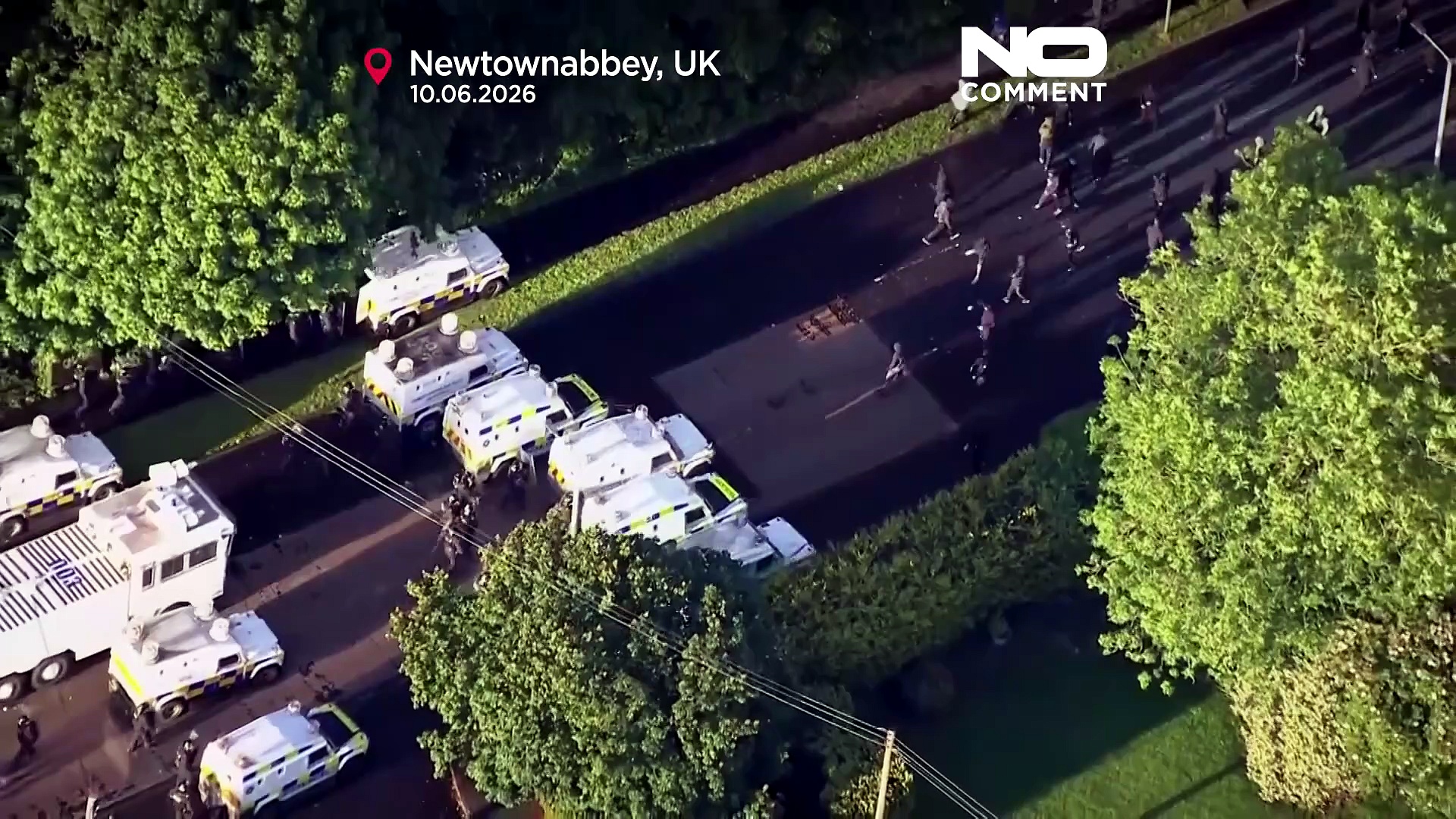 Clashes erupt as police use water cannon near Belfast