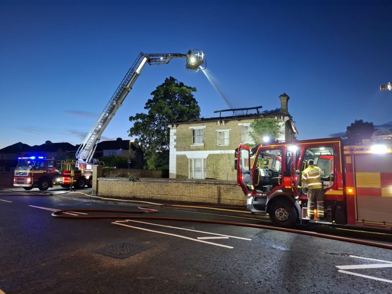 Gosport fire: Roof of Privett Lodge collapses in blaze - firefighters ...