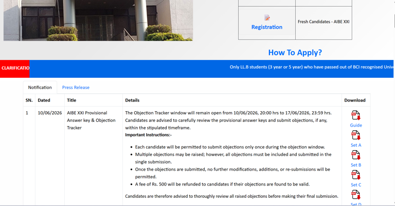 AIBE 21 answer key 2026 released at allindiabarexamination.com: Direct ...