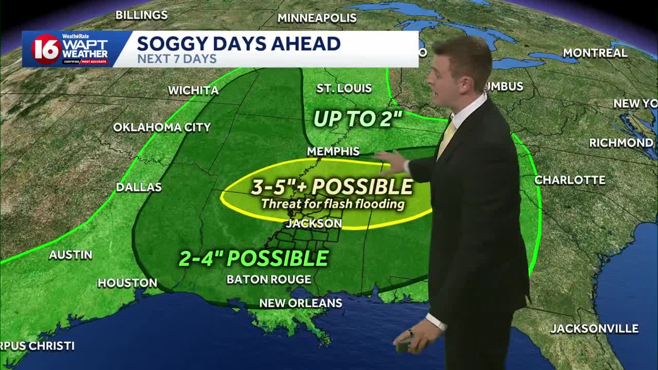 Triple digit real feels again, but a heavy rain threat is setting up