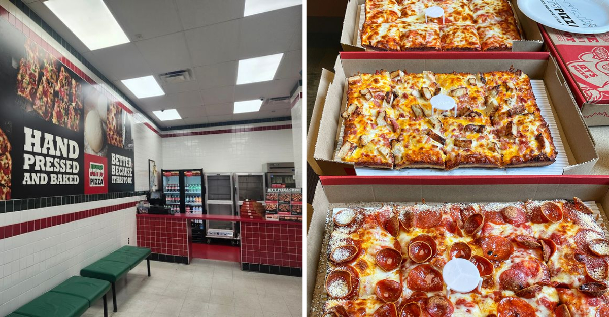 A Texas pizza shop serving square-cut pies and crispy edges