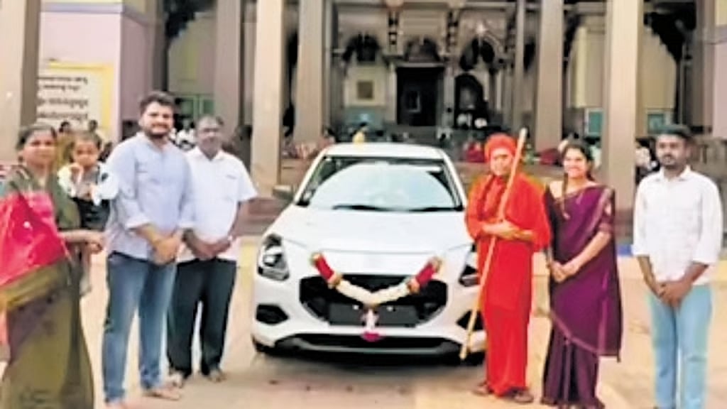 Student gifts vehicle to teacher in appreciation of educational aid