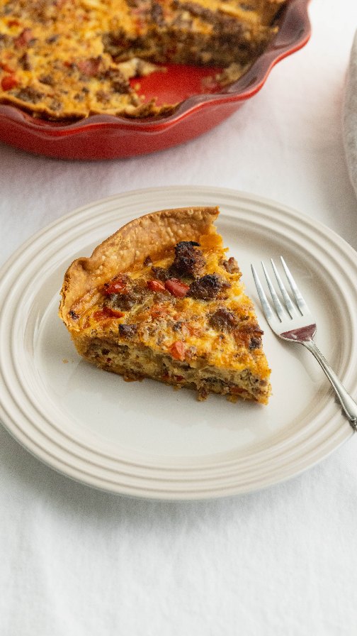 Fluffy Italian sausage and veggie scramble for a perfect breakfast