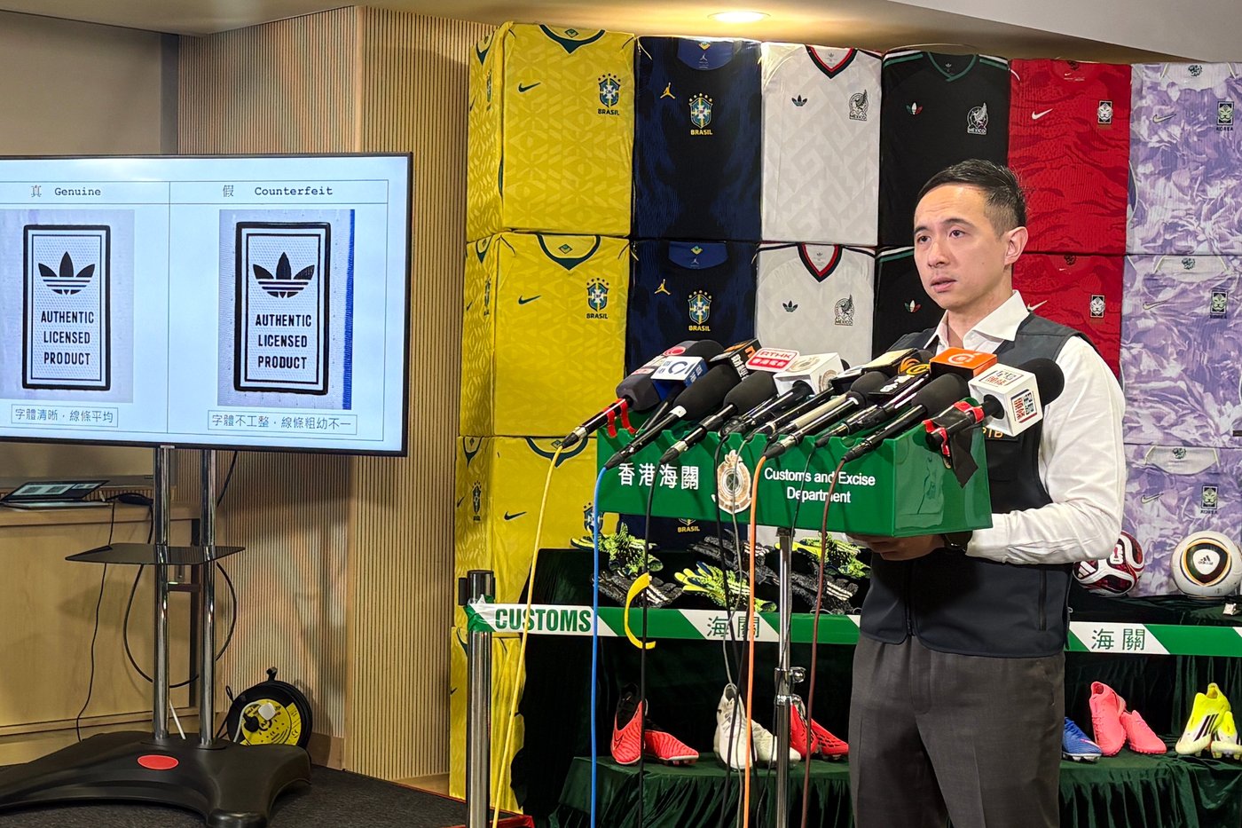 Hong Kong customs swoop ahead of the World Cup, seizing $20M in fake goods