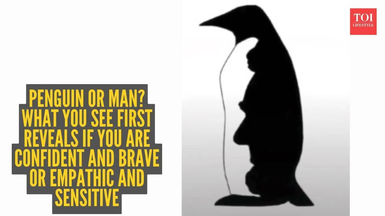Optical illusion personality test: Penguin or man? What you see first ...