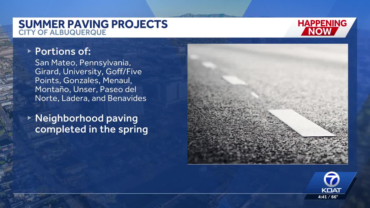 Summer paving project underway in Albuquerque