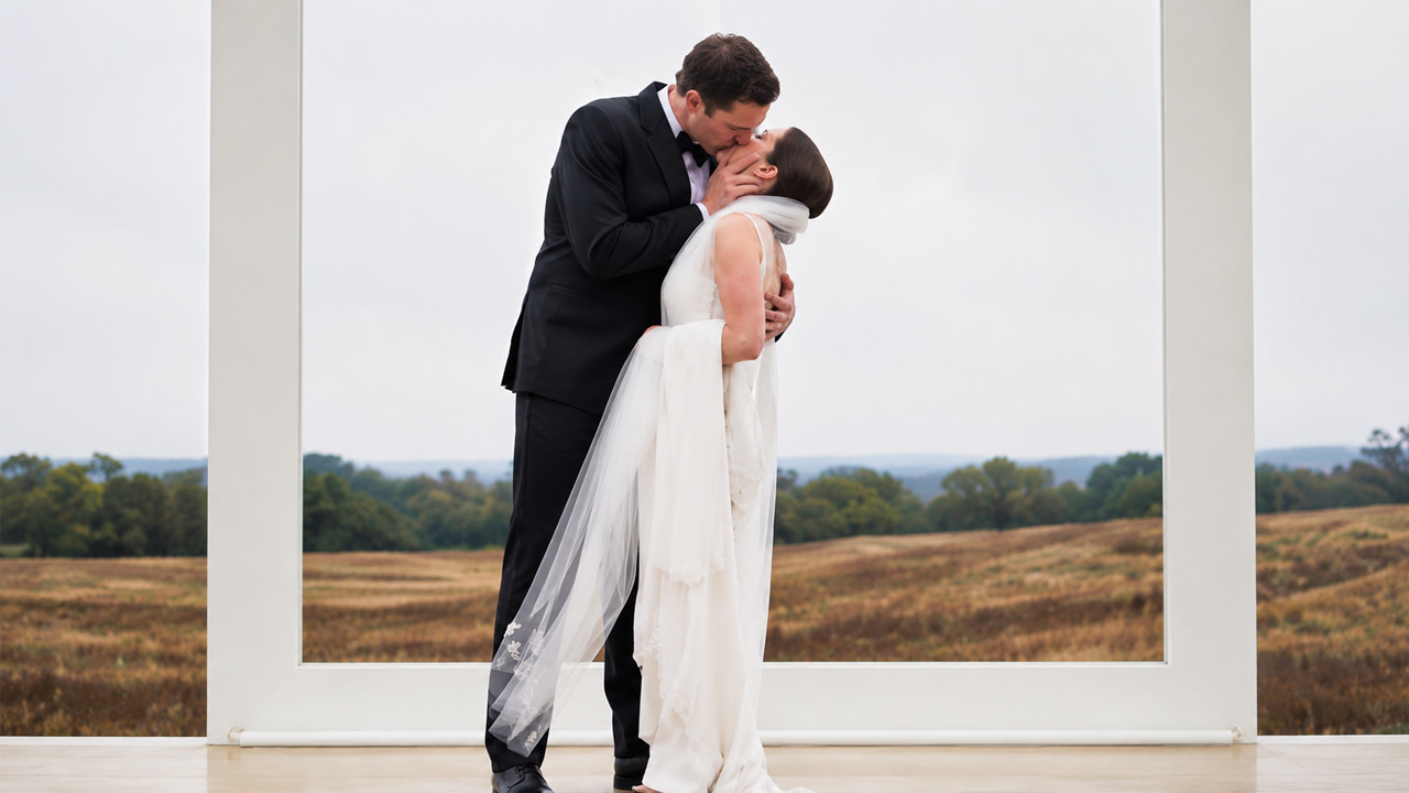 Indoor wedding celebration in Texas with blooms and two-stepping