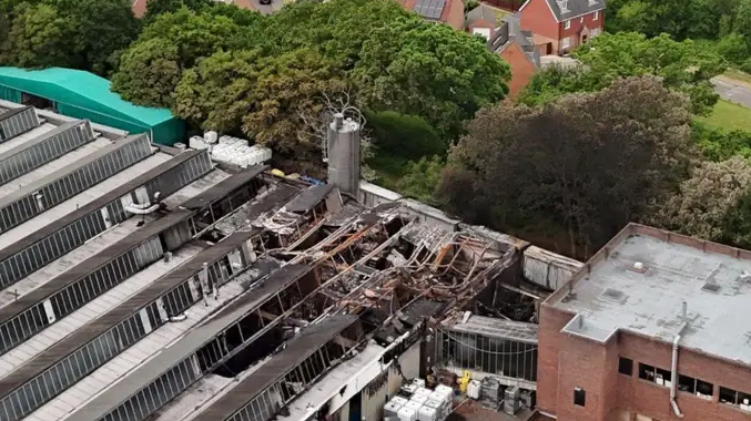 Asbestos found in debris after factory fire