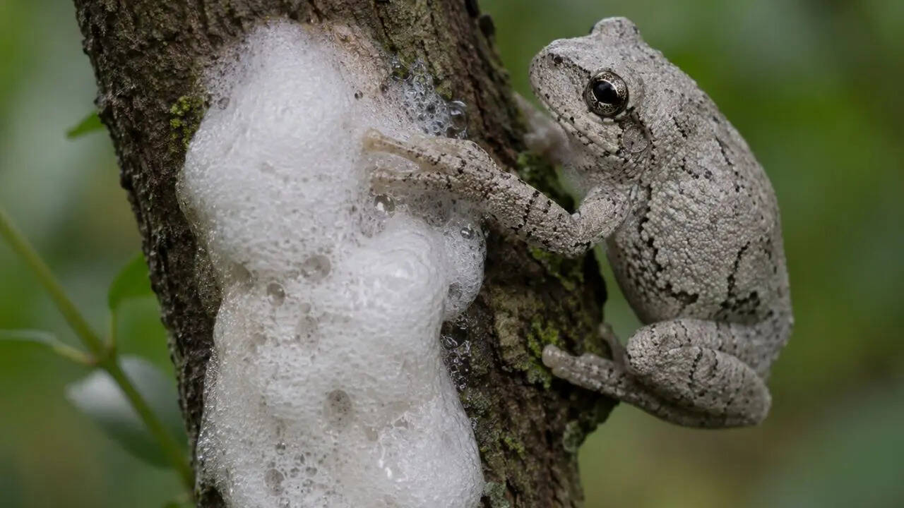 Meet South Africa’s frogs that build 'cloudy' nests on trees