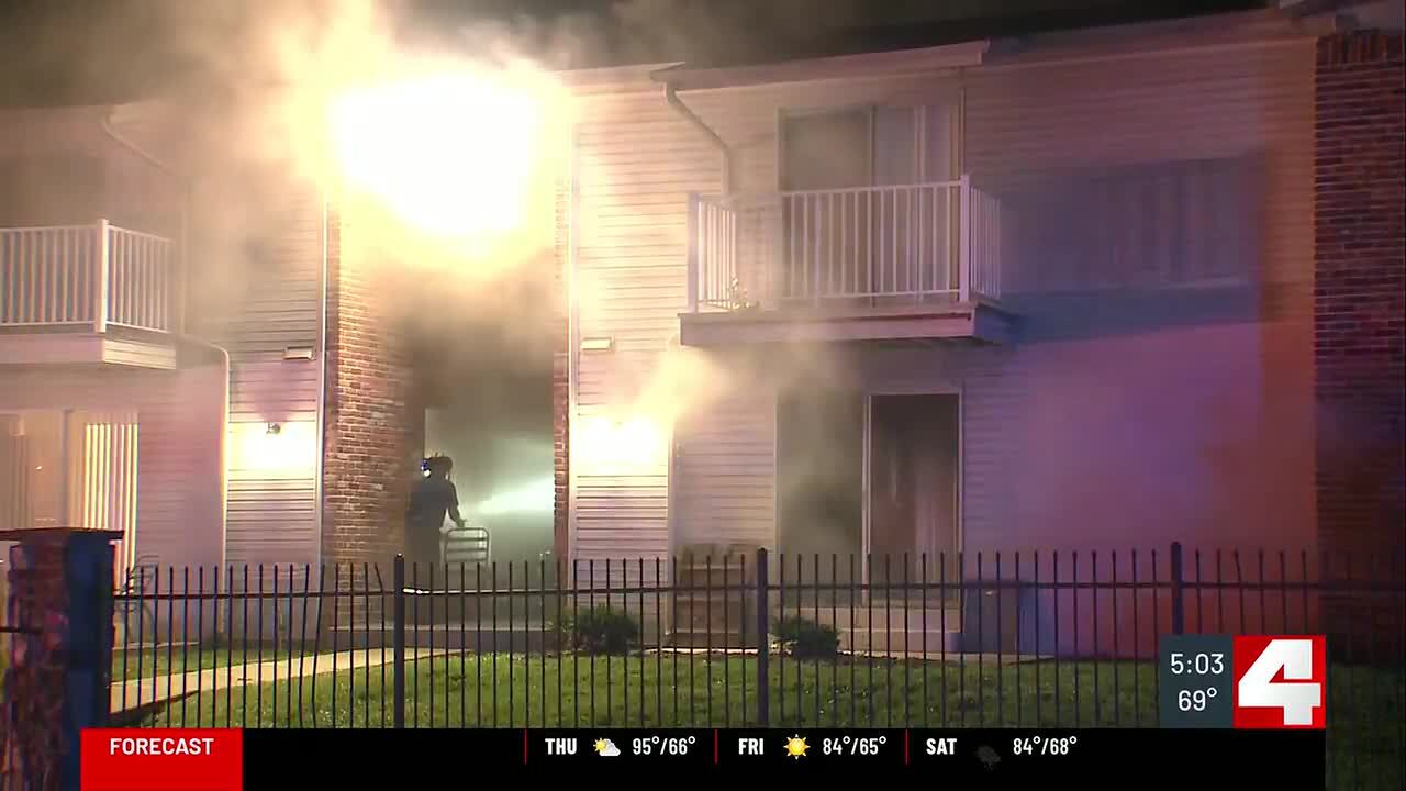Firefighters rescue 5 people from Black Jack apartment fire