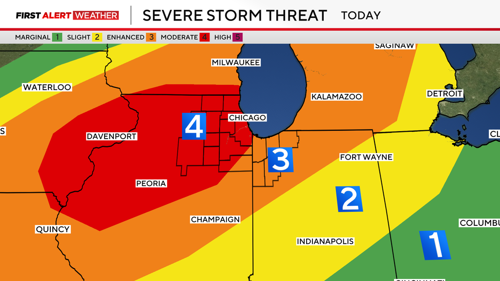 Second day of dangerous storms coming for Chicago Thursday, with high ...