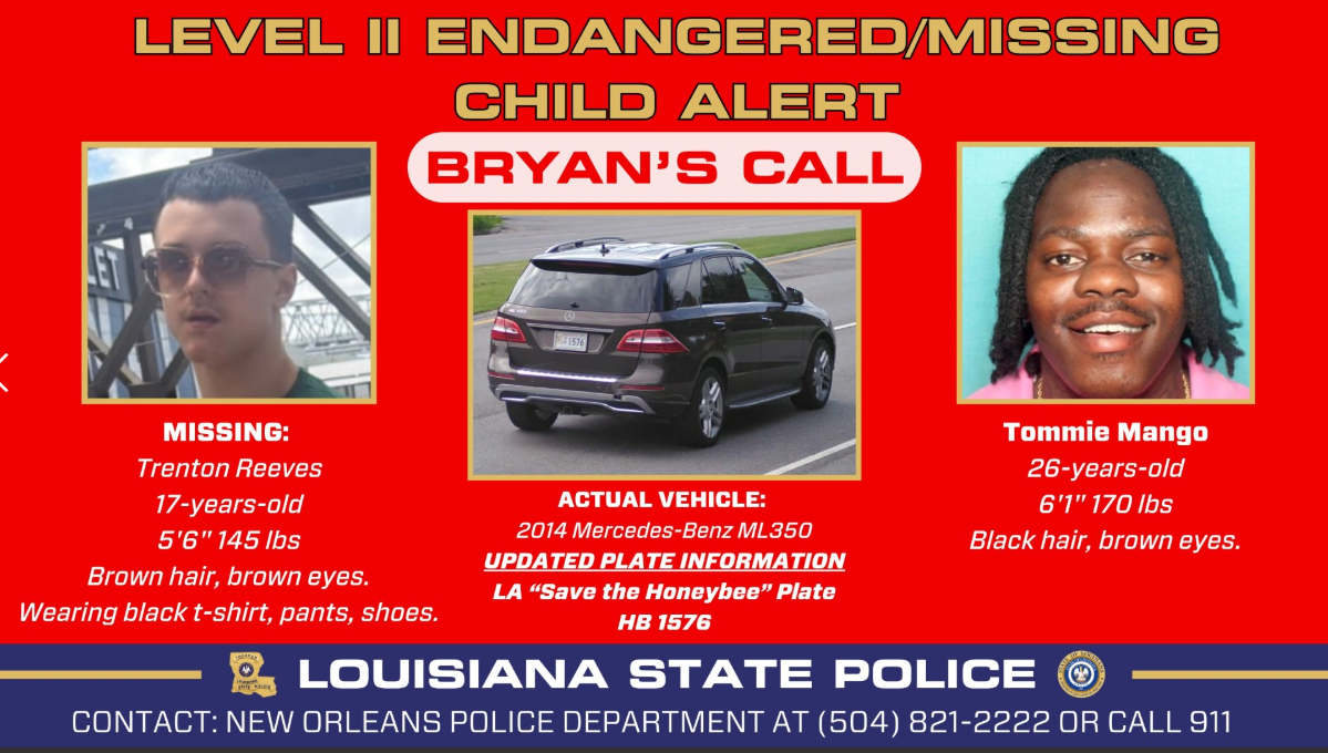Louisiana police issue missing child advisory for non-verbal teen