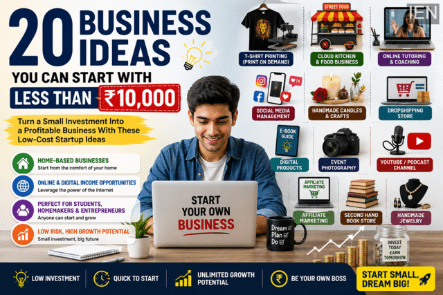 20 low-investment business ideas you can start under ₹10,000 and grow ...