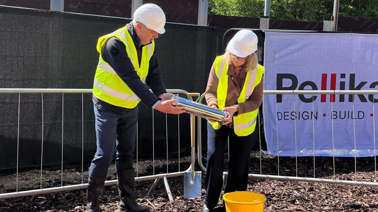 Children fill time capsule to be opened in 2056