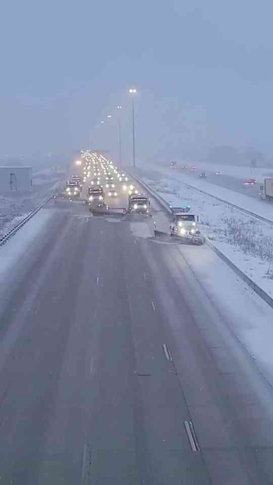 The road was buried… then the snow plow said "Move over"