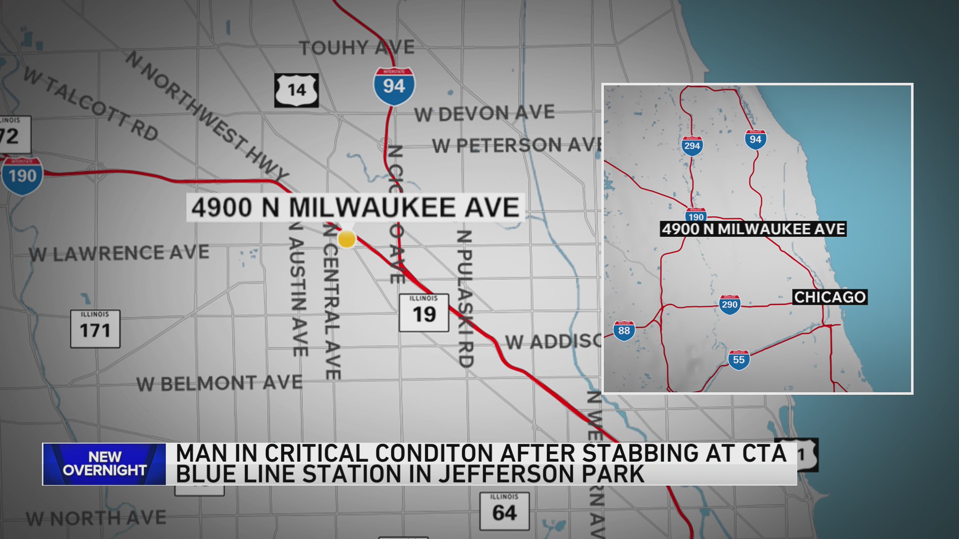 Man found with stab wound to neck at CTA Blue Line station in Jefferson ...
