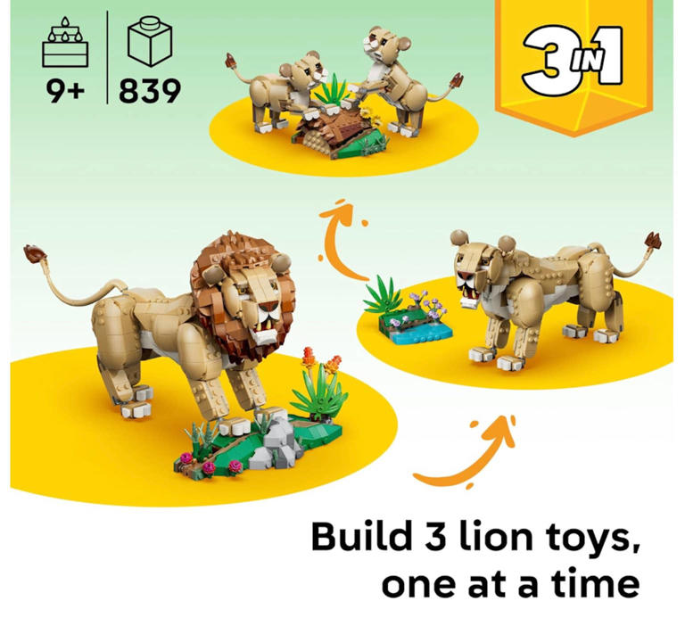 Amazon is selling a majestic 839-piece lion Lego set perfect for wild ...