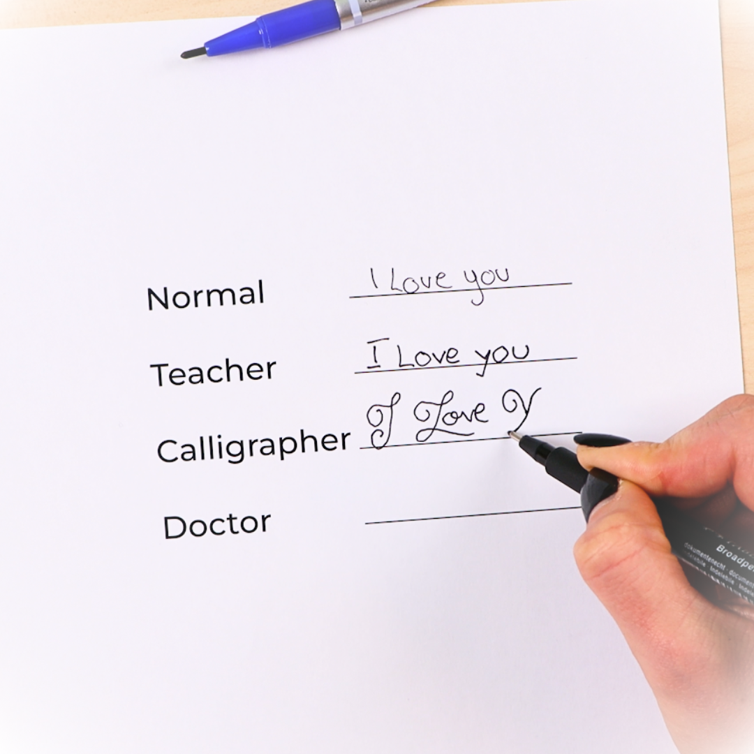 Handwriting styles from teachers to doctors ️