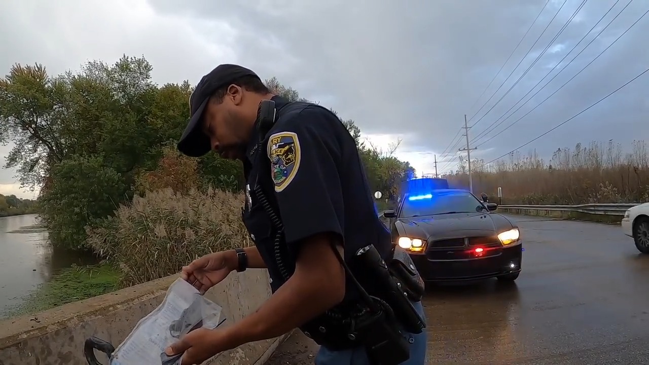 I think you planted that - the cop’s reaction after they pulled it from ...