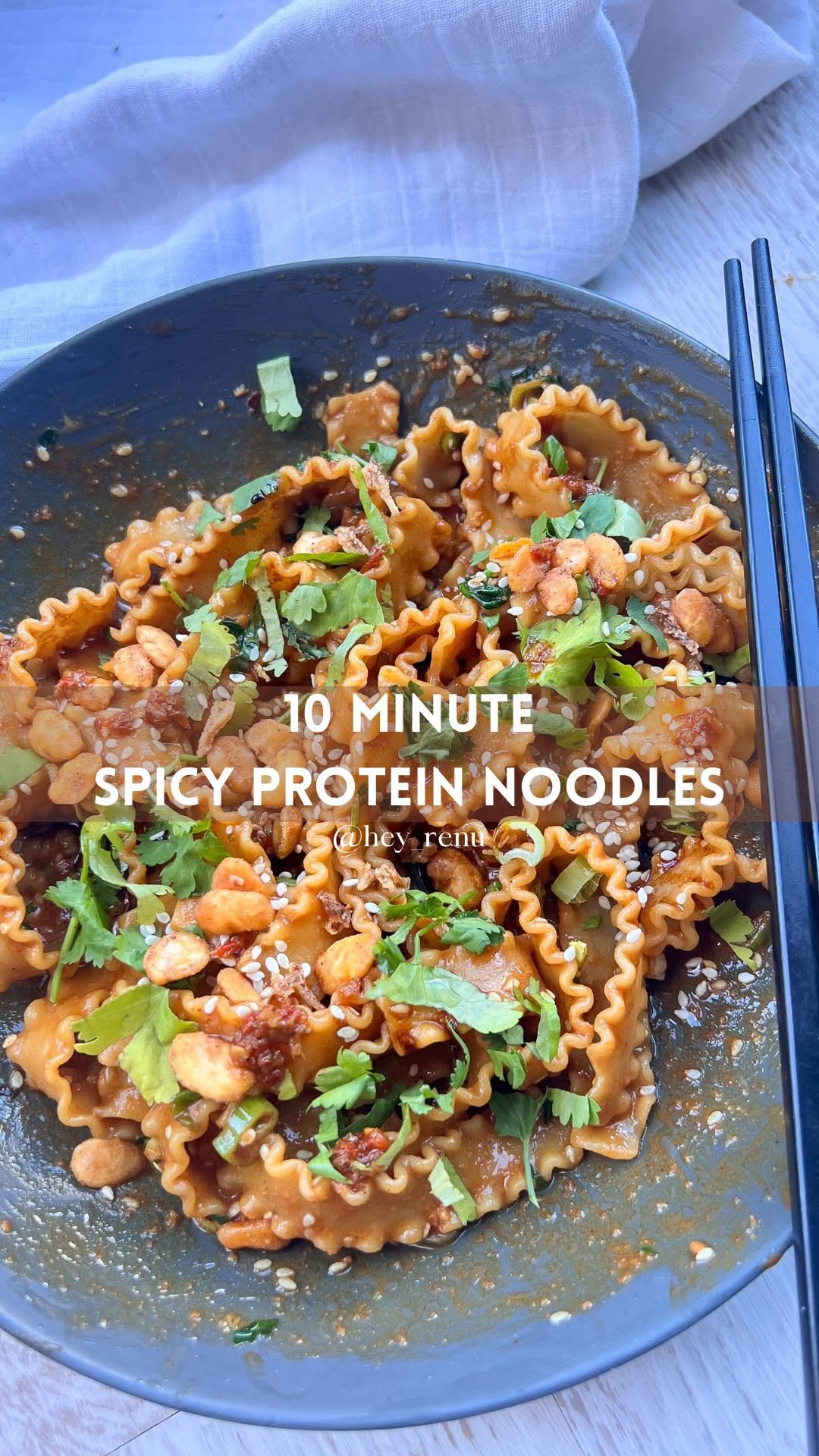 Spicy protein peanut butter noodles you'll crave again