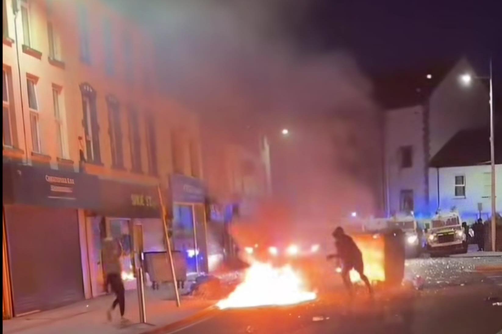 Rioter sets himself alight in Portadown during disturbances following ...