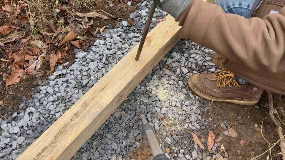 This shed foundation works even when the ground is bad