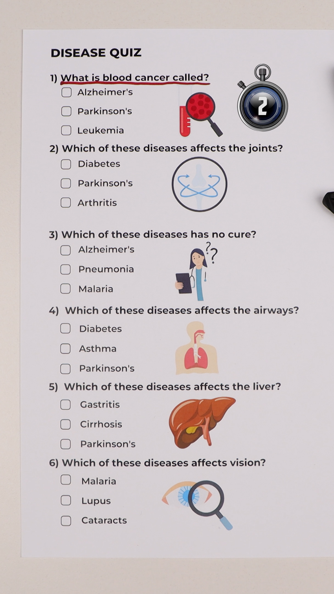Test your health knowledge⚕️🩺