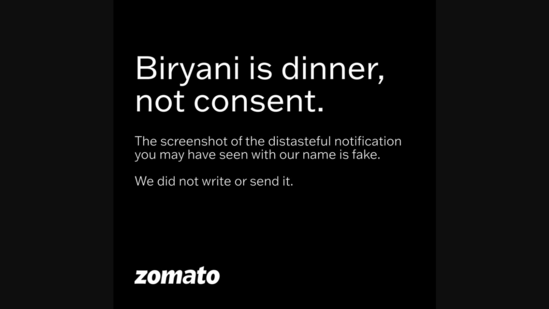 Zomato denies sending '₹370 biryani' notification: 'Biryani is dinner ...