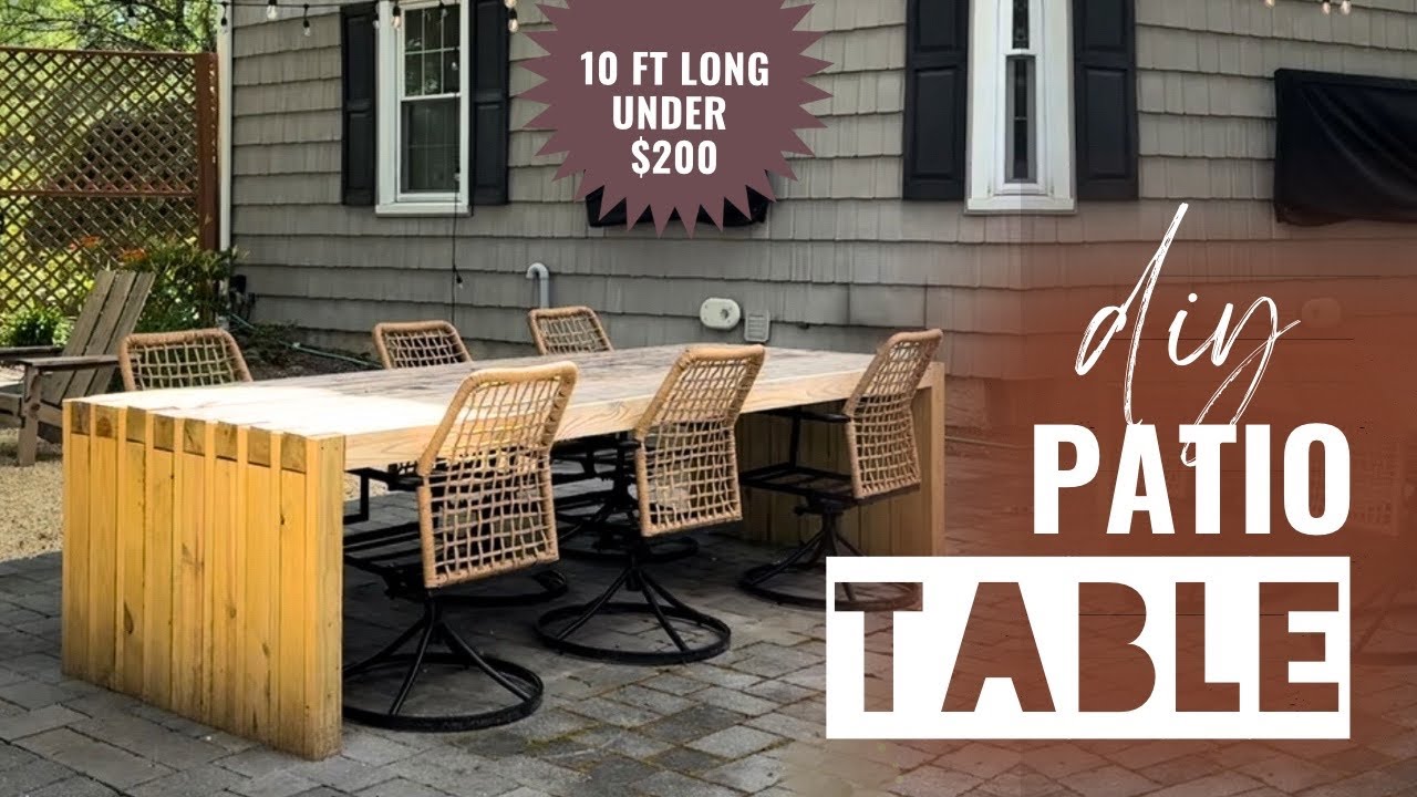 DIY patio table build easy outdoor table tutorial