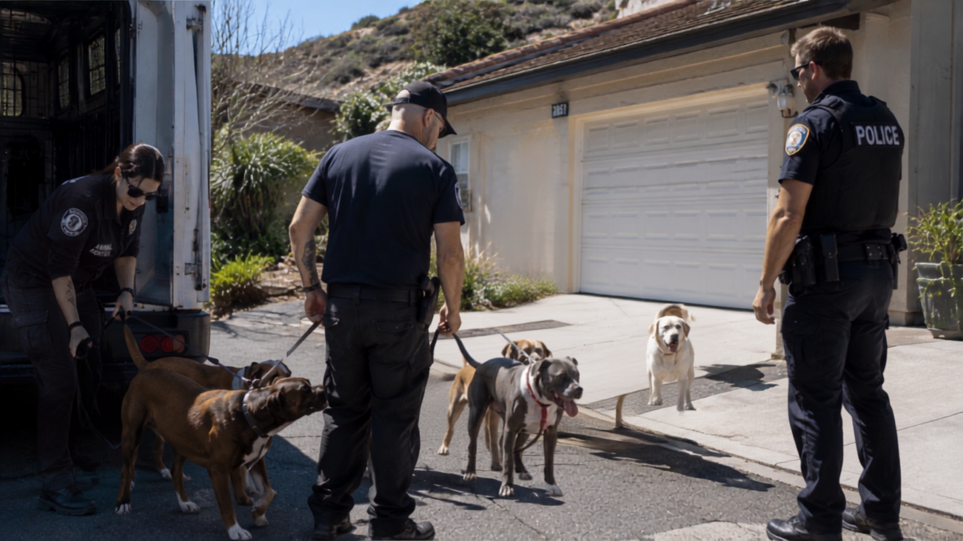 Rescatan a cuatro perros tras el arresto de una mujer en una ...