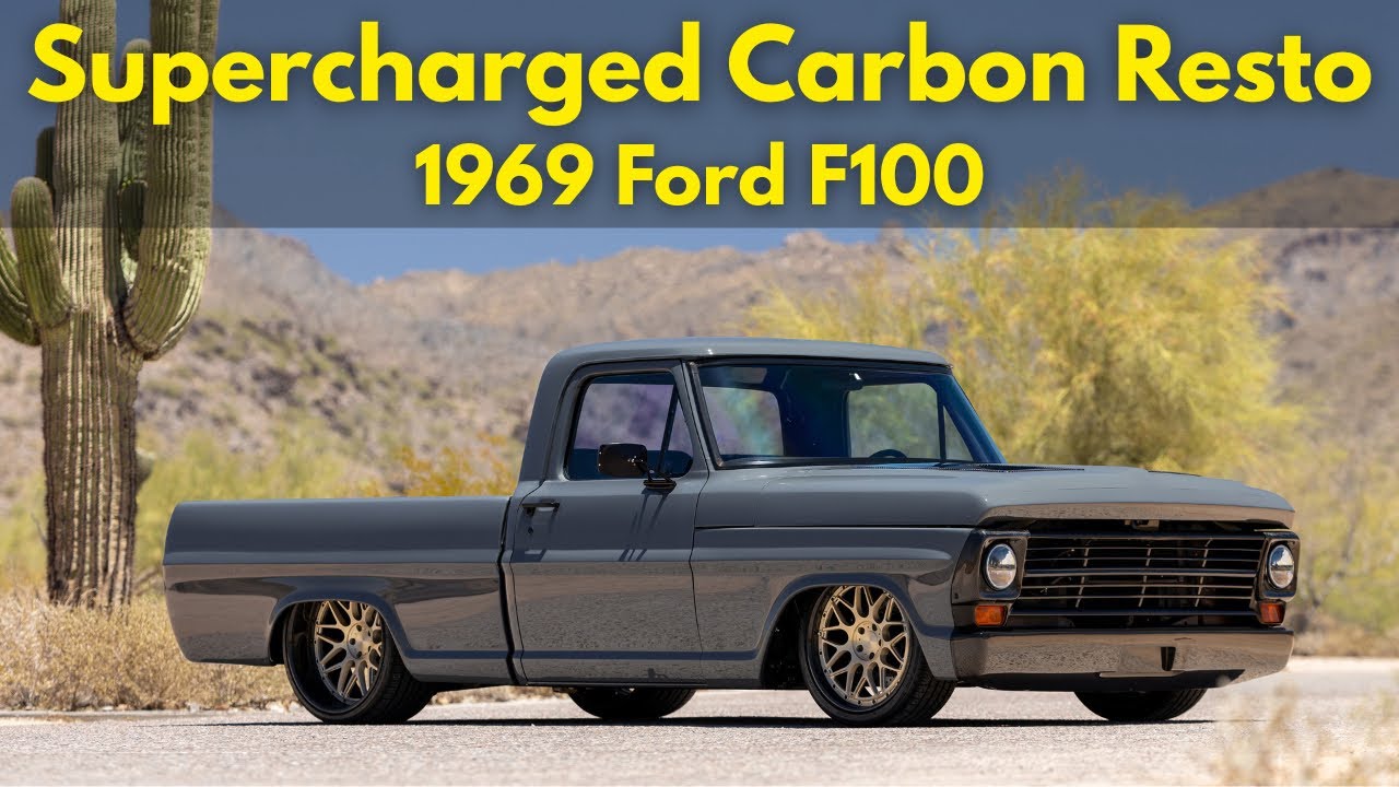 Supercharged carbon clad 1969 Ford F100 restomod
