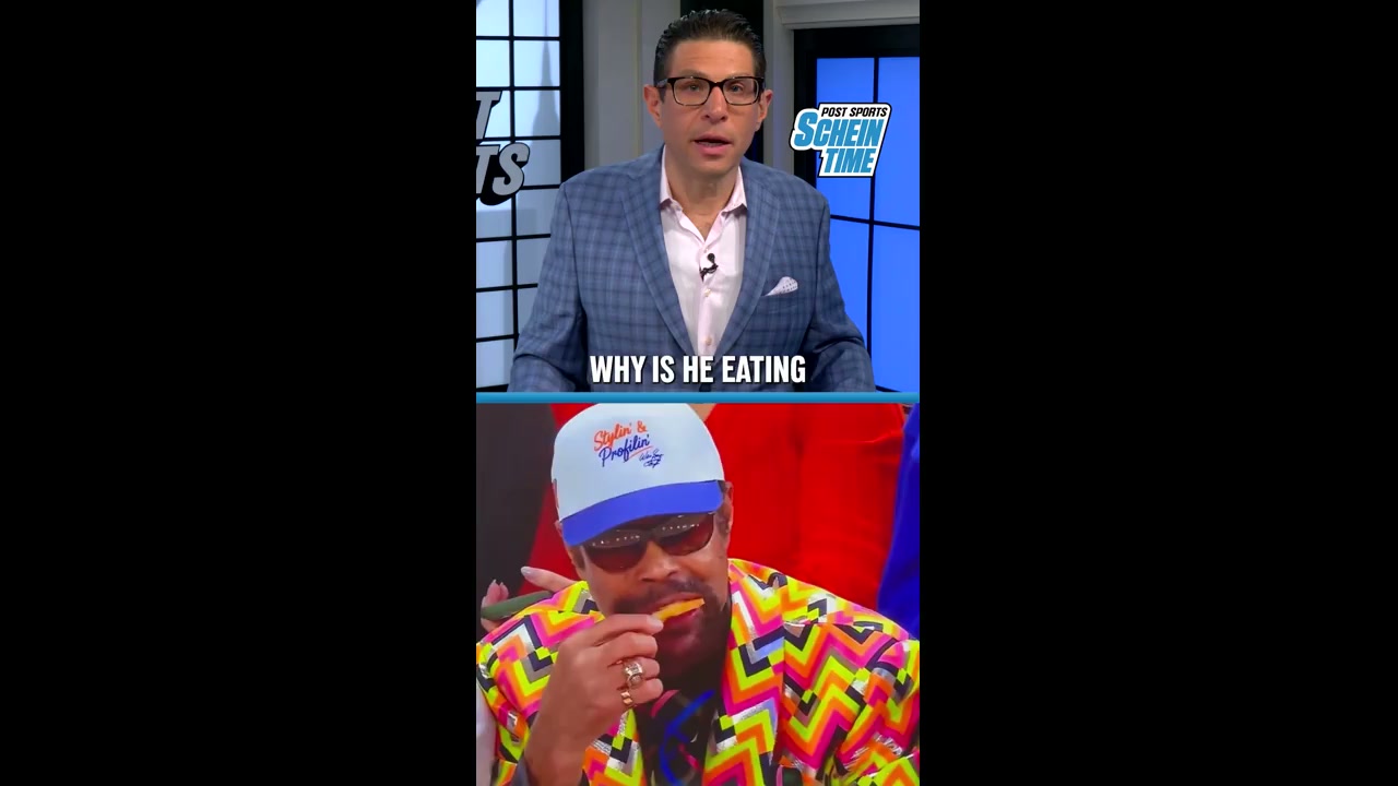 Why is he eating a French fry like corn on the cob?