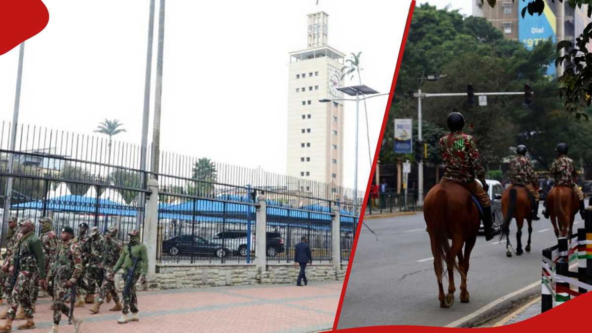 Photos: Heavy security at National Treasury Building, Parliament ahead ...