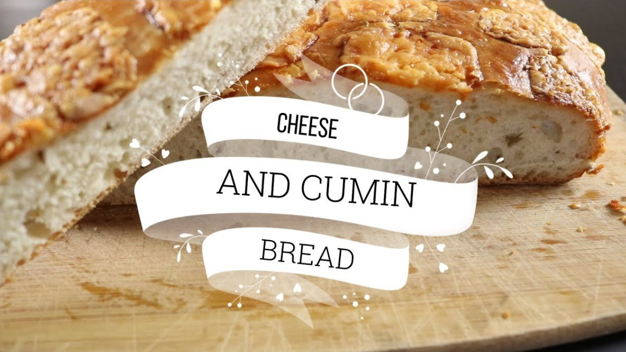 Homemade baked cheese bread with cumin aroma
