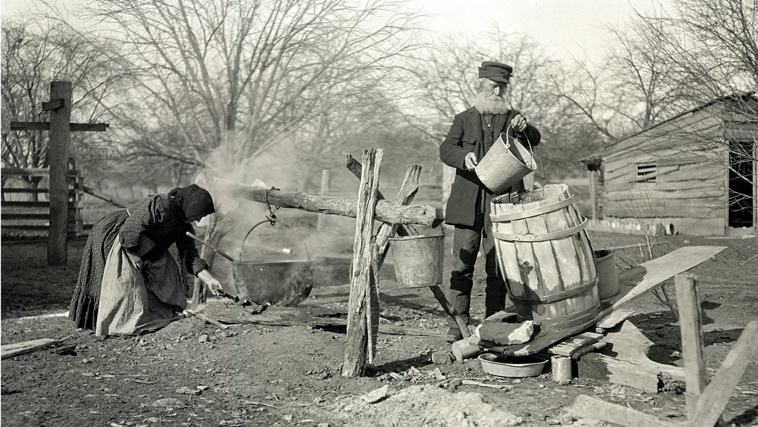 13 snapshots of vintage American farming life