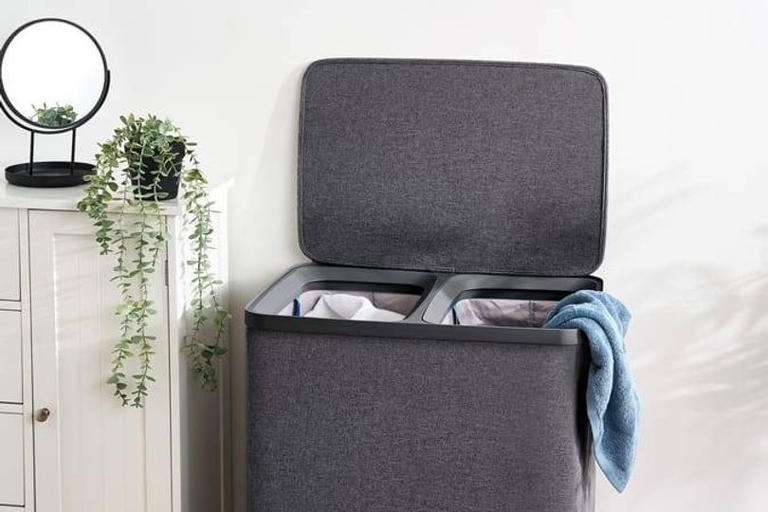 'Stylish' laundry basket £17 at Home Bargains similar to £80 John Lewis ...