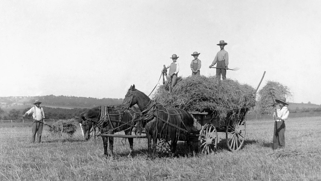 13 snapshots of vintage American farming life