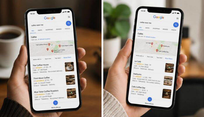You and your friend googled same thing – 'cafes near me,' but Google ...