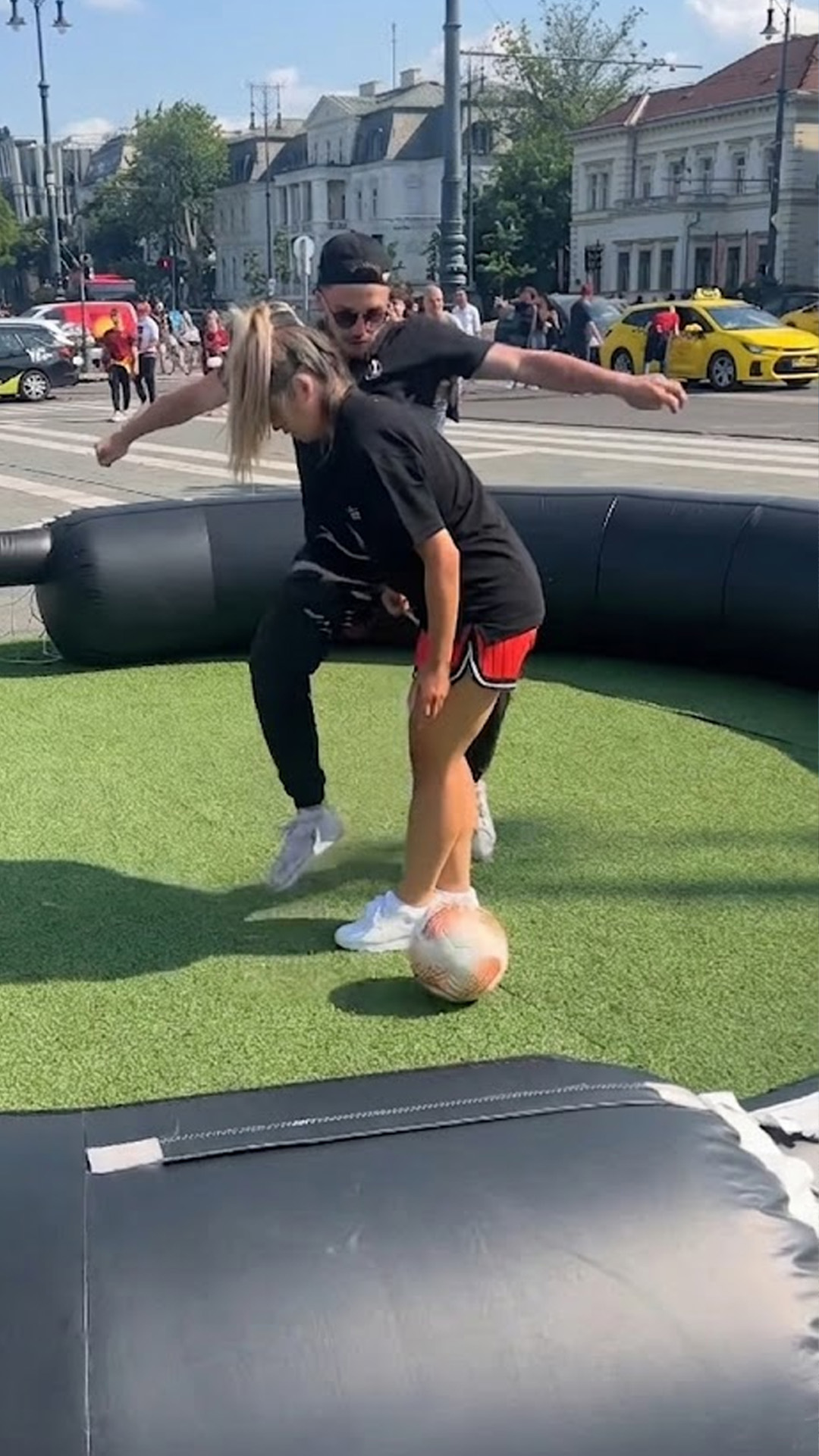 Intense 1v1 soccer skills showdown