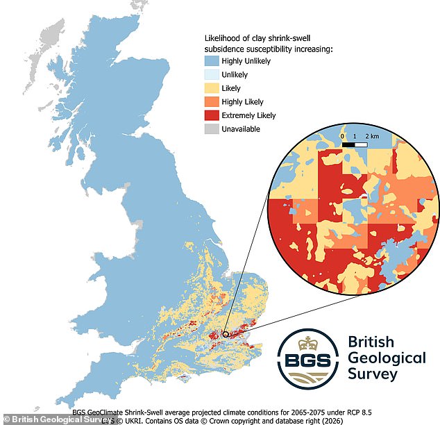 Millions of homes in London, Essex and Kent are at risk of sinking ...
